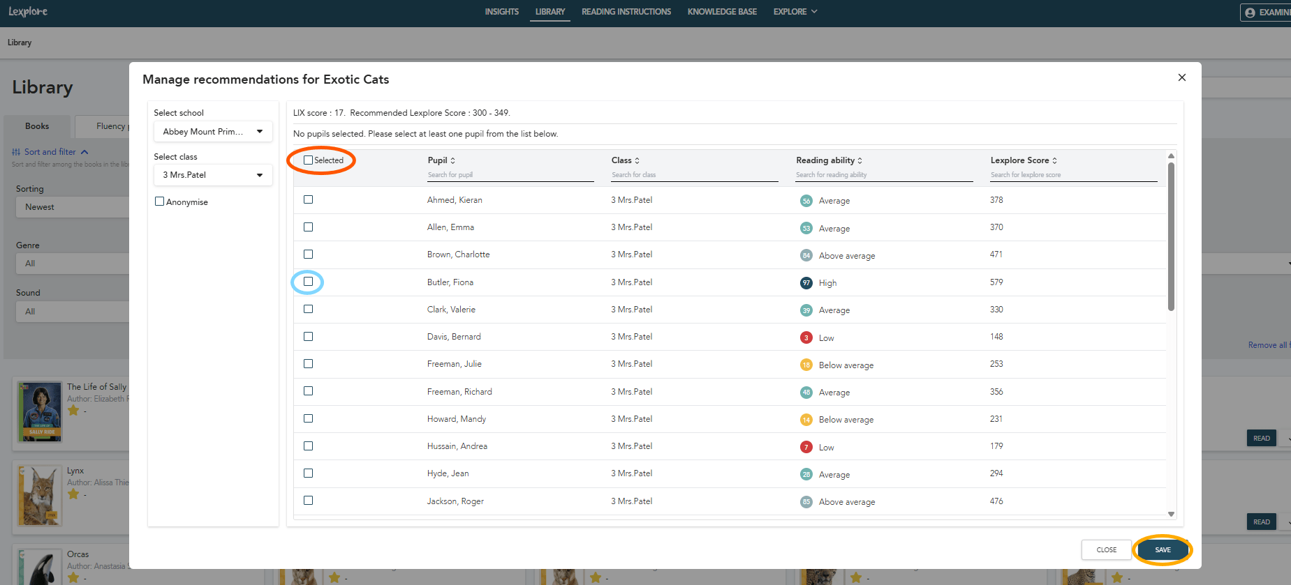 The reading journey - Practical 5 - Manage the library