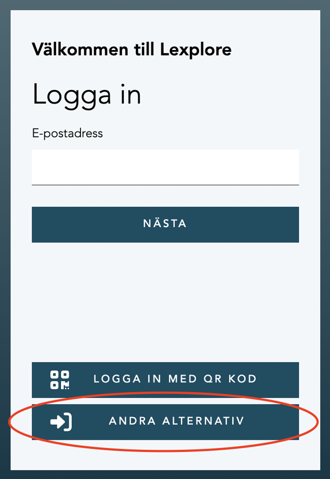 Logga in i Lexplore som Elev