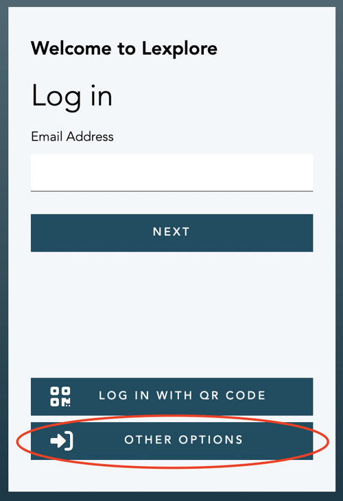 Log in to Lexplore as a Student