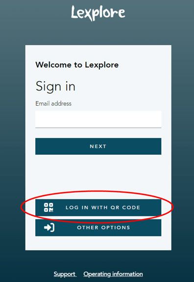 Log in to Lexplore as a Student