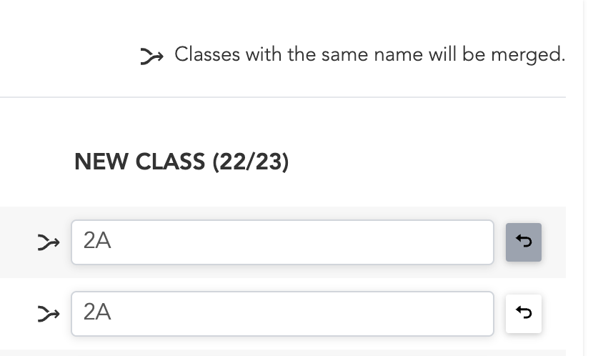 Move students up into the new academic year (class roll up)