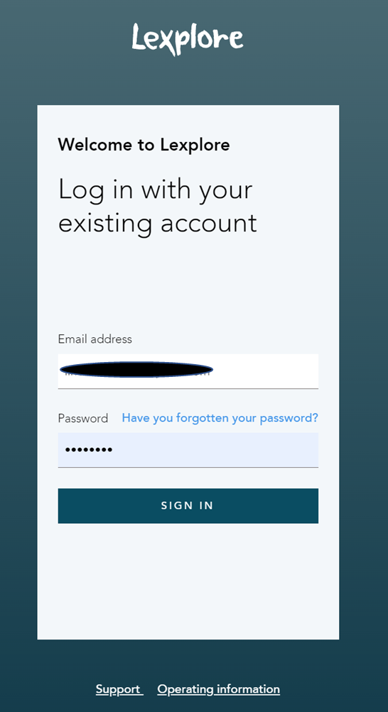 Log in to Lexplore as Teacher/Staff