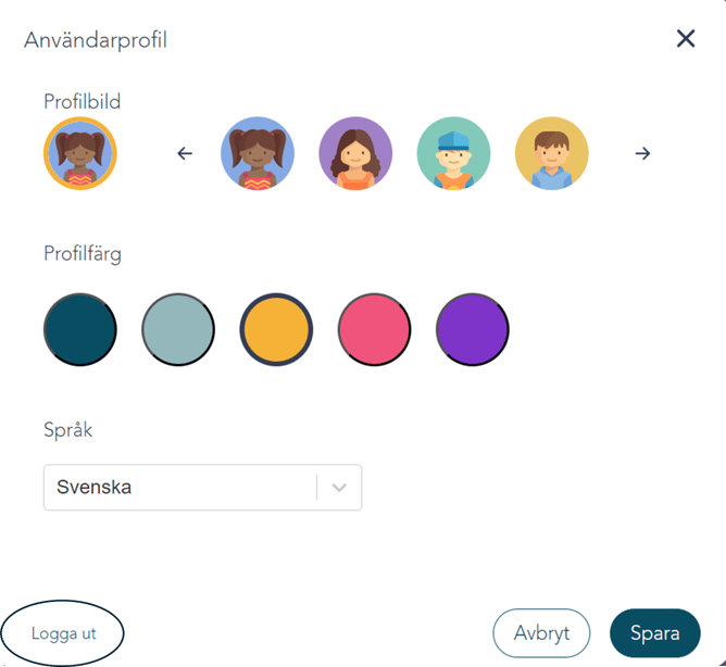 Logga ut från Läsappen